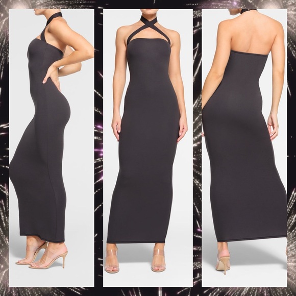 SKIMS | Dresses | Skims Fits Everybody Wrap Dress Onyx New | Poshmark